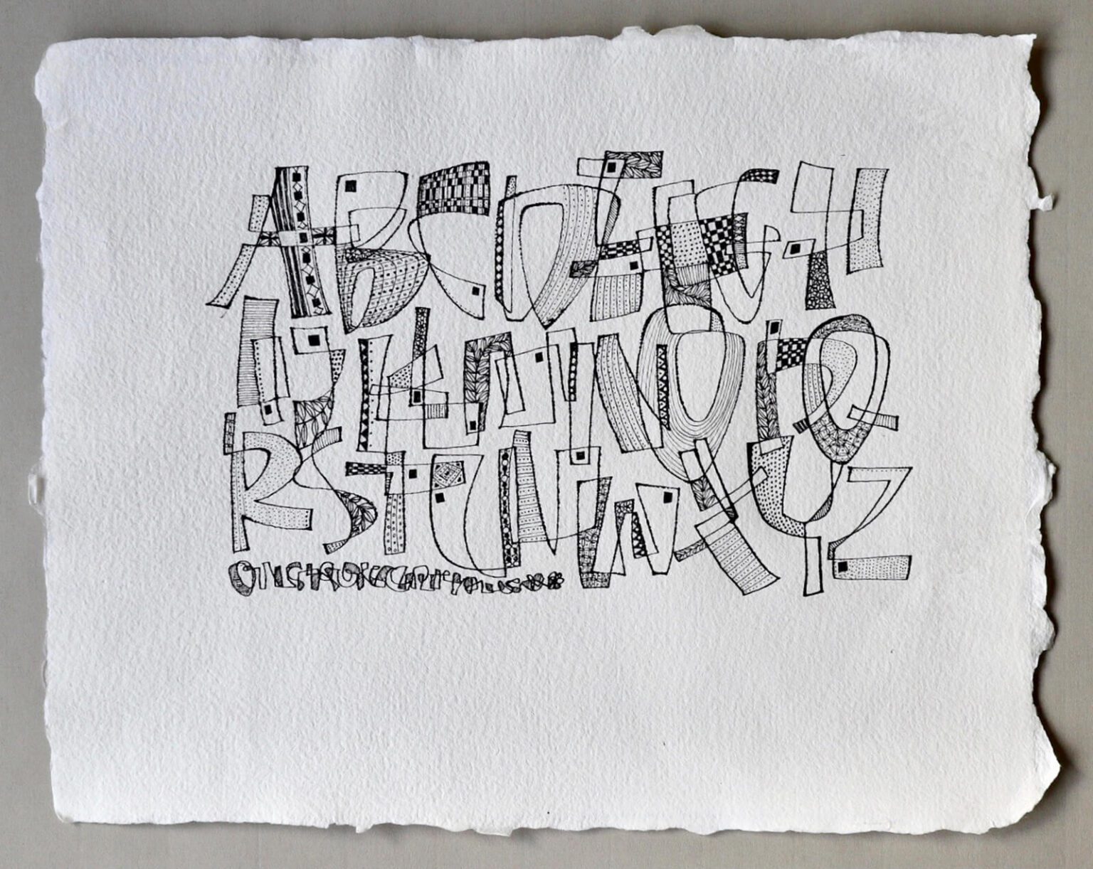 One Stroke Alphabet with Decoration - Yukimi Annand