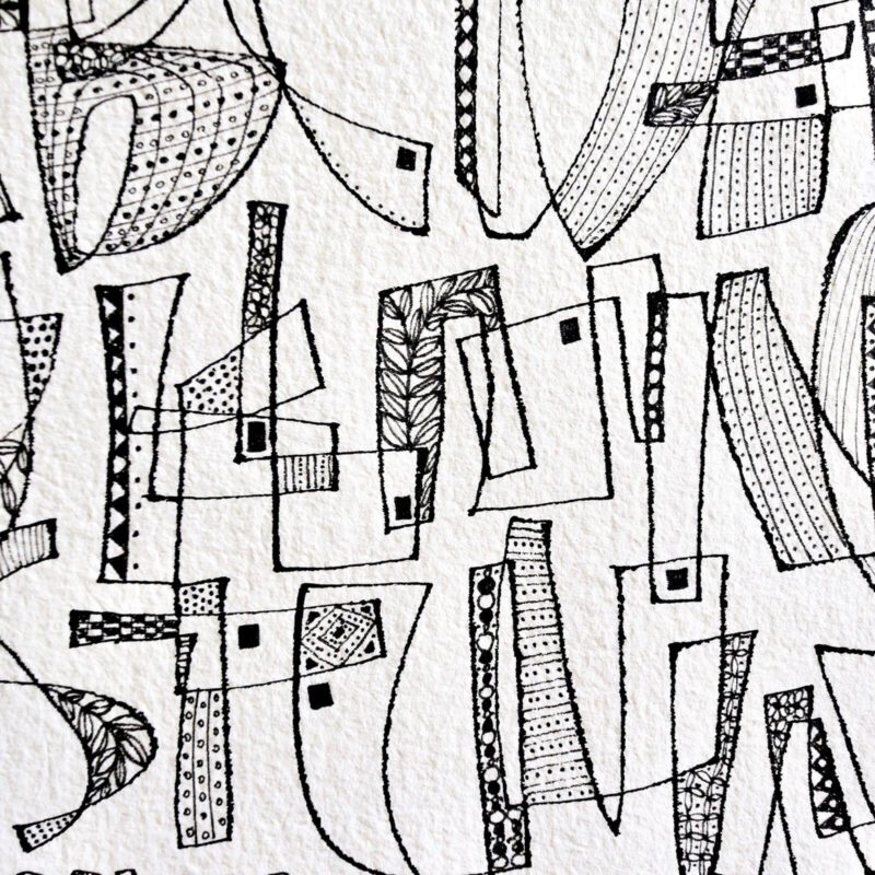 One Stroke Alphabet with Decoration - Yukimi Annand